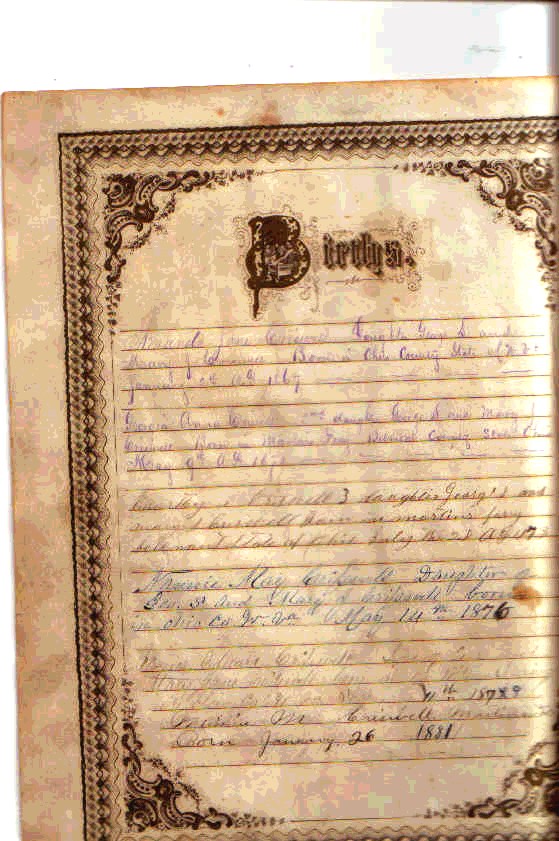 Criswell Bible Pages, Marshall County, W.Va.