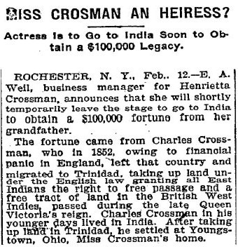Henrietta Foster Crosman - Wheeling, Ohio County, West Virginia