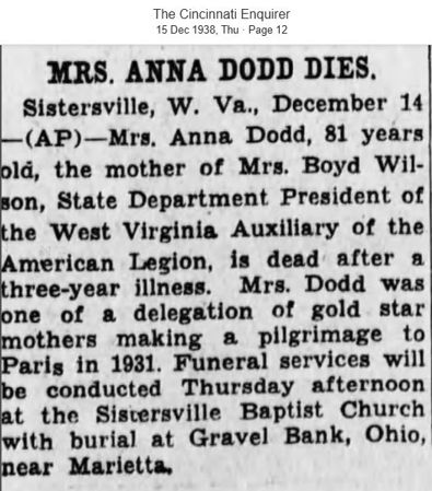 James Irving Dodd, Tyler County, WVGenWeb