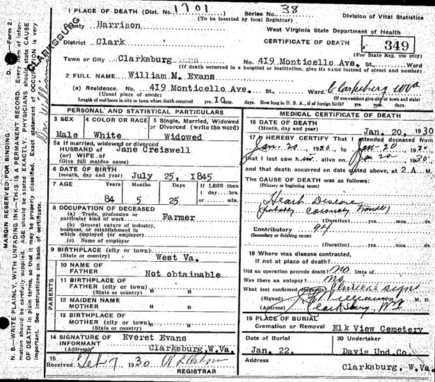 William Evans, 12th West Virginia Infantry, Civil War